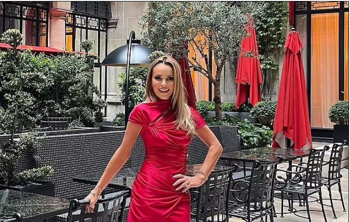 Amanda is very leggy in a red miոidress enjoying a luxurious holiday in ...